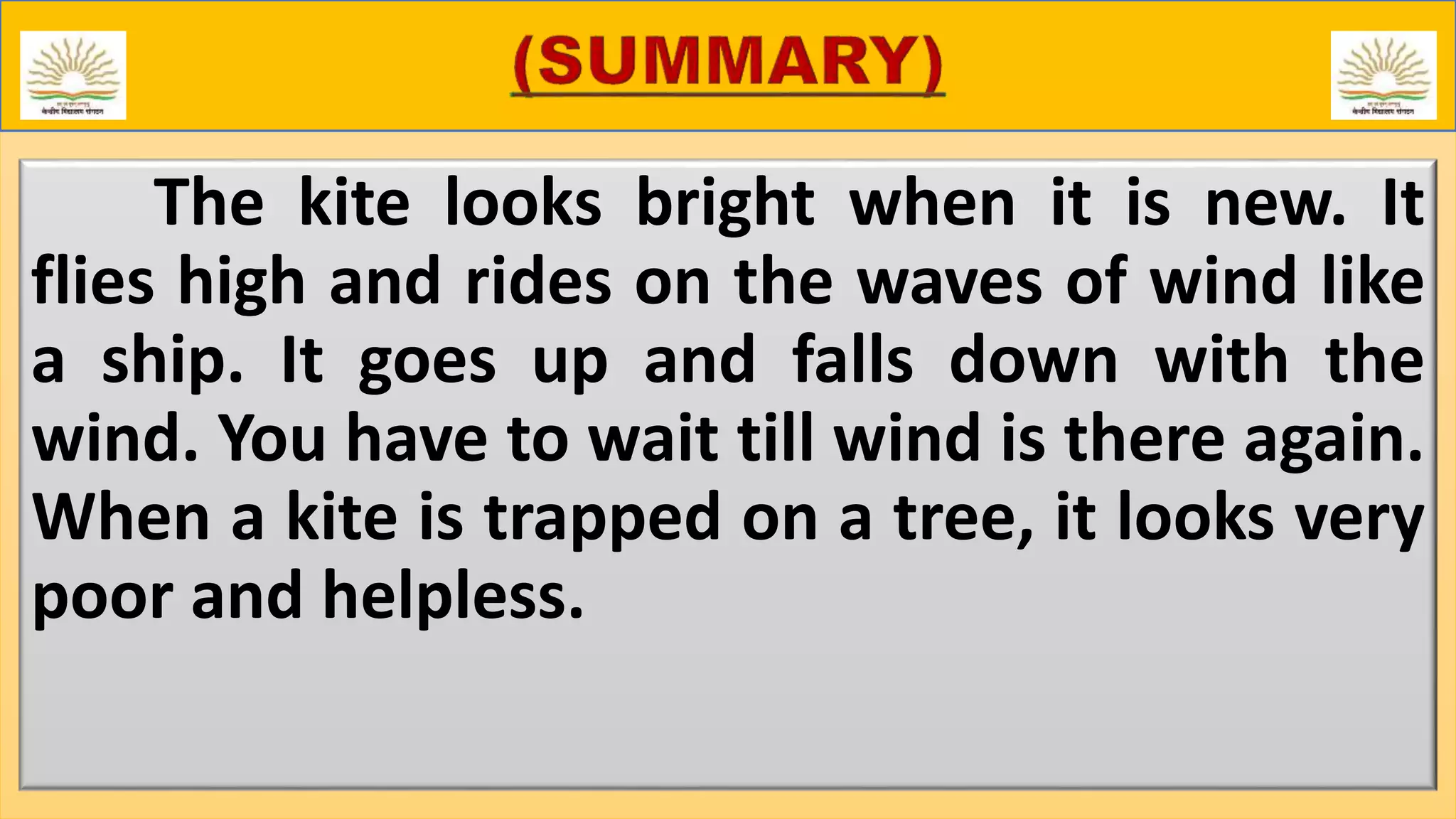 Poem2. the kite | PPT