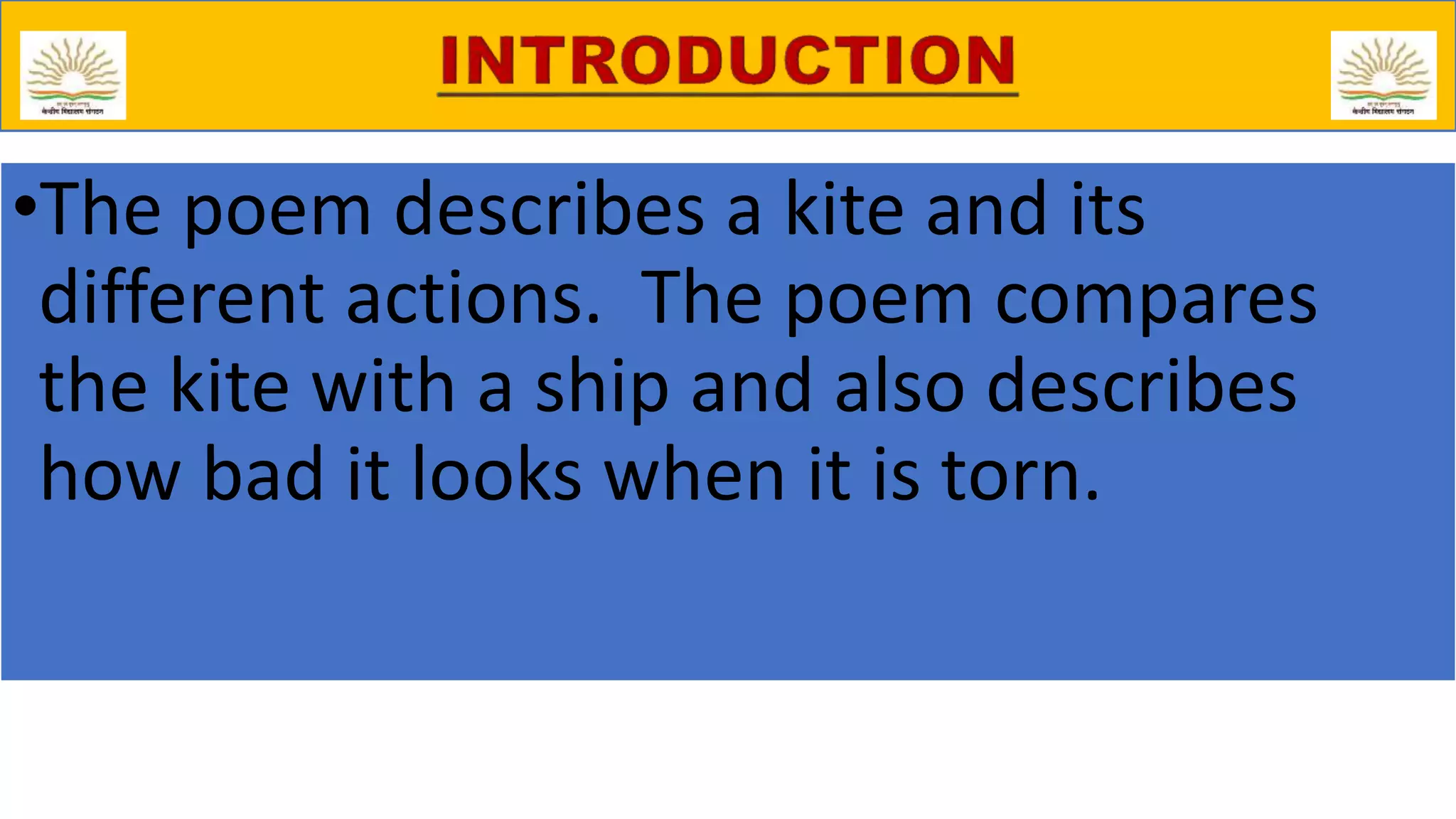 Poem2. the kite | PPT
