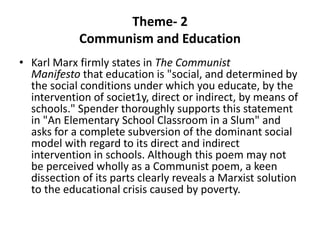 Poem 2 an elementary school classroom in a slum | PPT