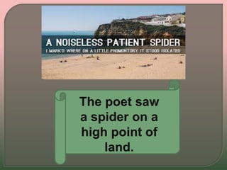 A NOISELESS PATIENT SPIDER | PPTX