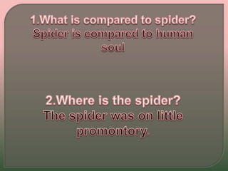 A NOISELESS PATIENT SPIDER | PPTX