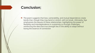 modern poem Supple cord in depth analysis | PPT