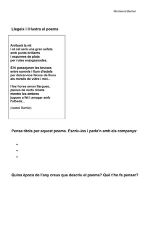 Poema isabel barriel proposta | PDF