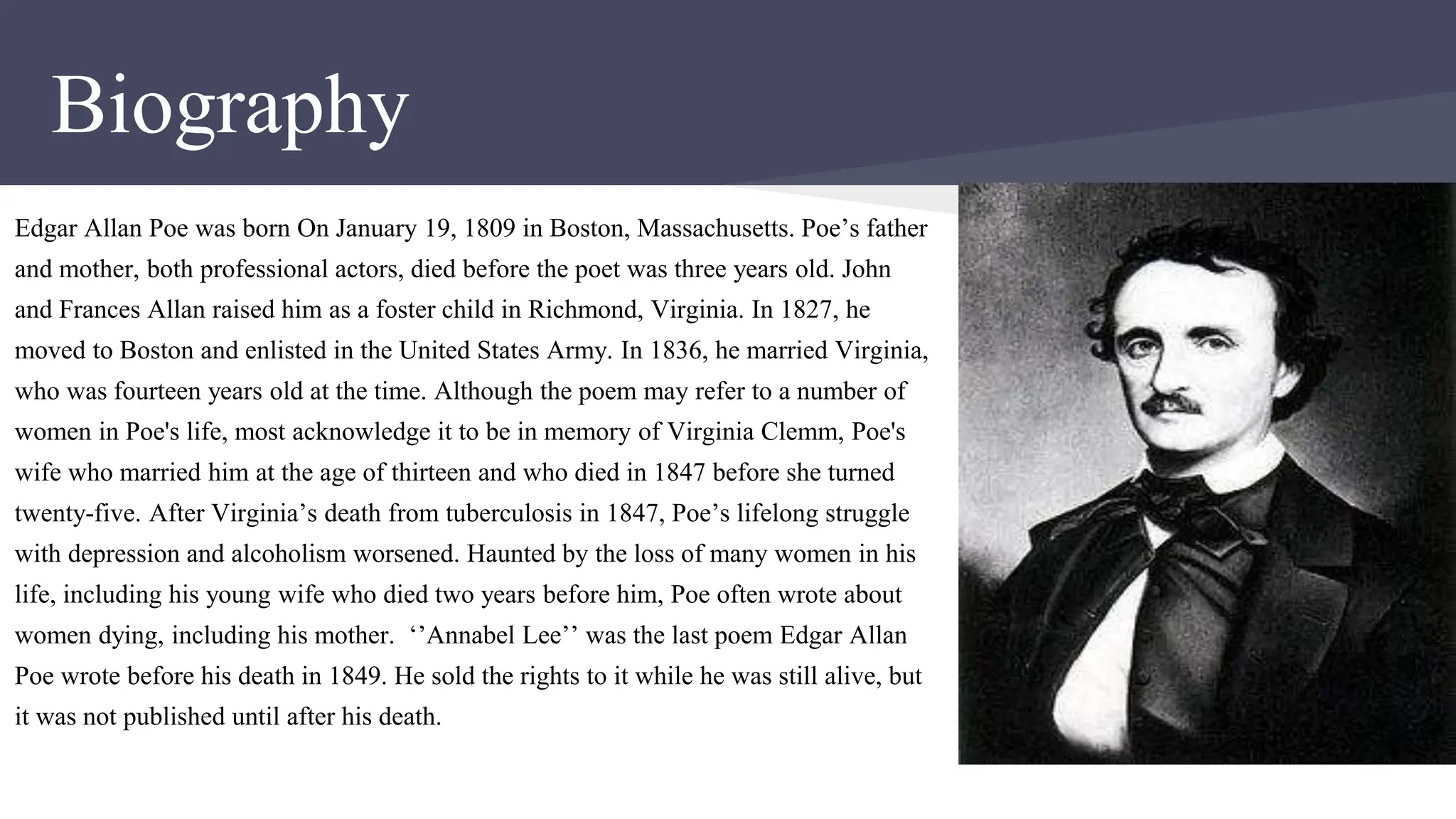 Poem Analysis on Annabel Lee by Edgar Allan Poe.pptx