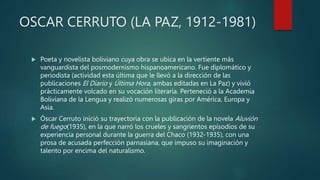 POEMAS DE OSCAR CERRUDO. LITERATURA BOLIVIANA.pptx