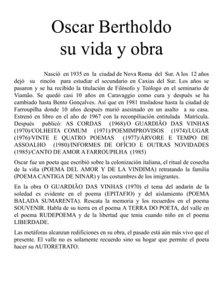 Poemas bartholdo | PPTX