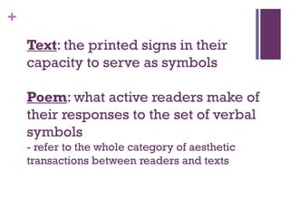 Poem as event | PPT | Poetry | Books and Literature