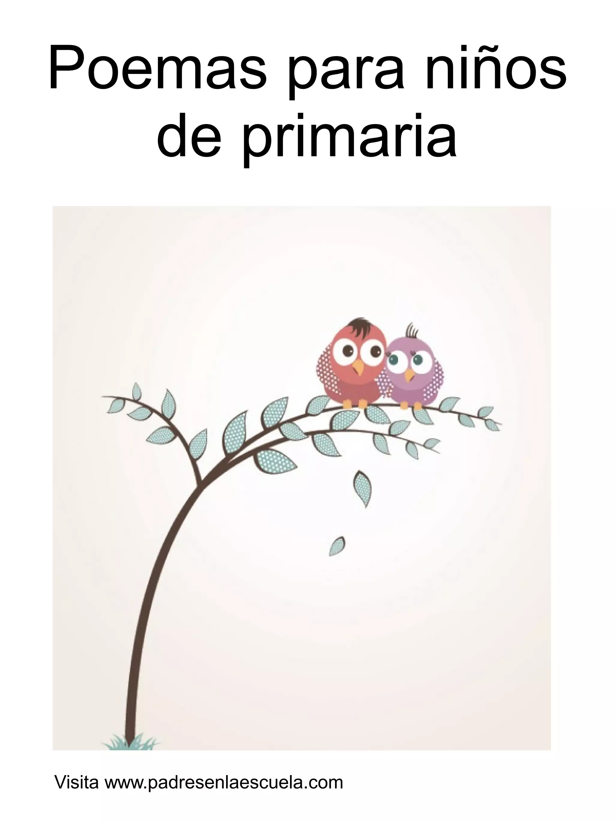 Poemas para niños de primaria | ODP