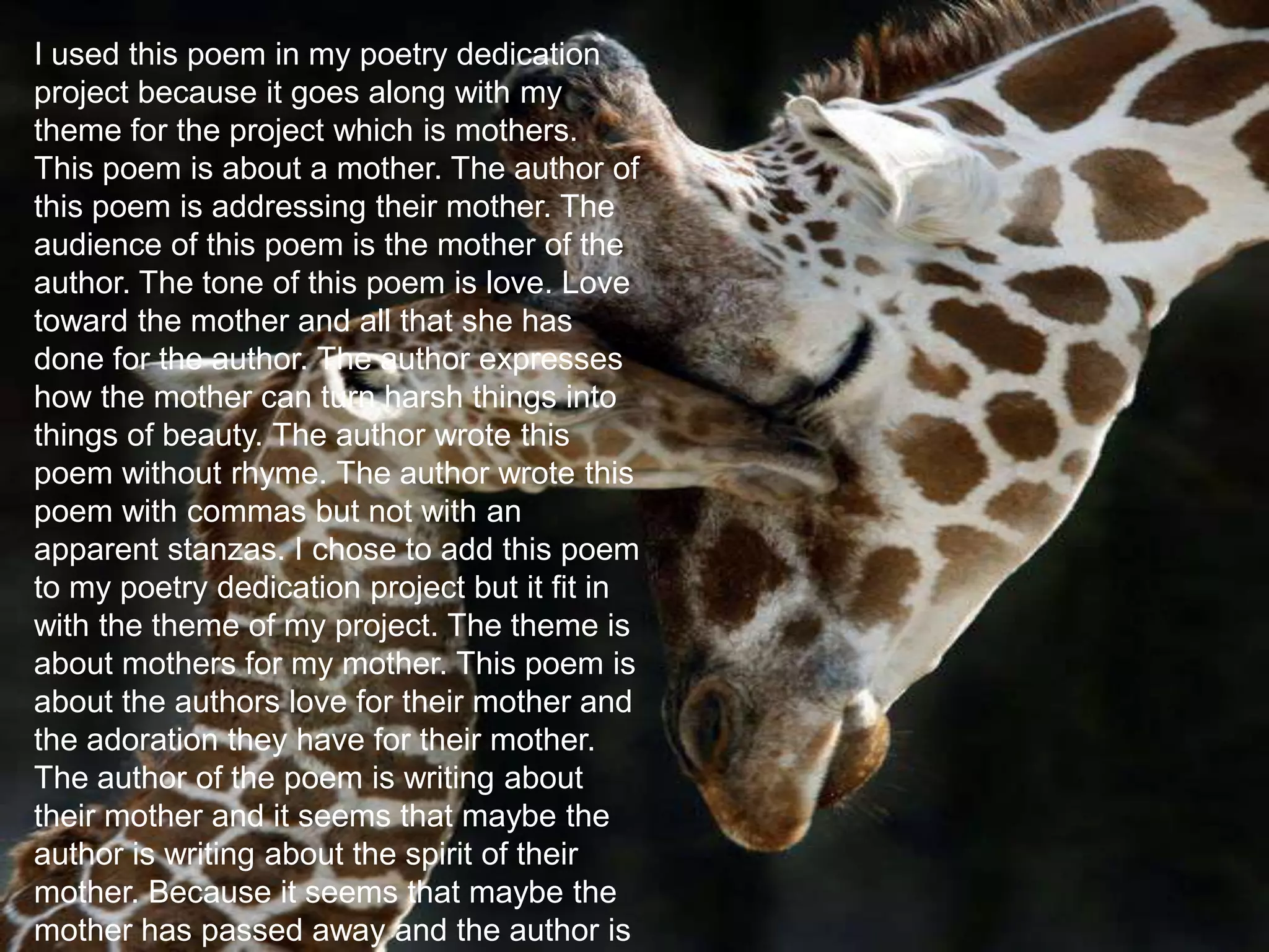 Poem dedication project | PPTX