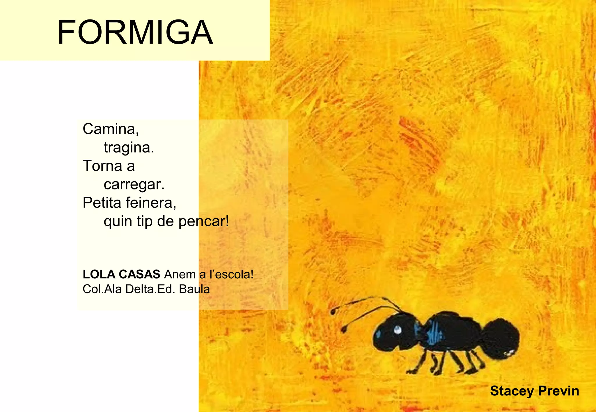 Poemes anem-a-l'escola-bestioles-del-pati-lola-casas | PPT