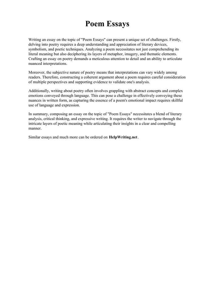 Poem Essays pdf poem-essays-pdf