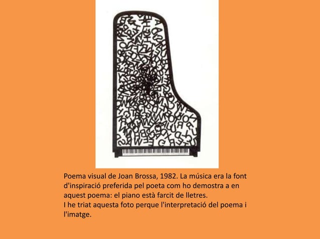 Poemes visuals Joan Brossa | PPT