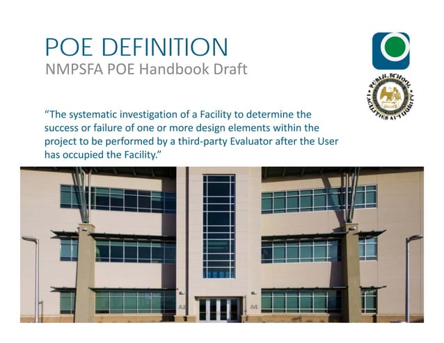 Post-Occupancy Evaluation (POE) Methodologies for School Facilities | PDF