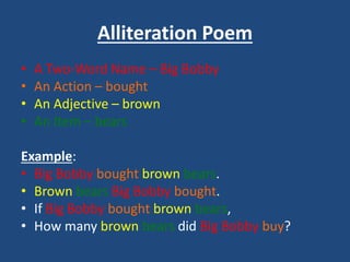 Alliteration Poems Examples