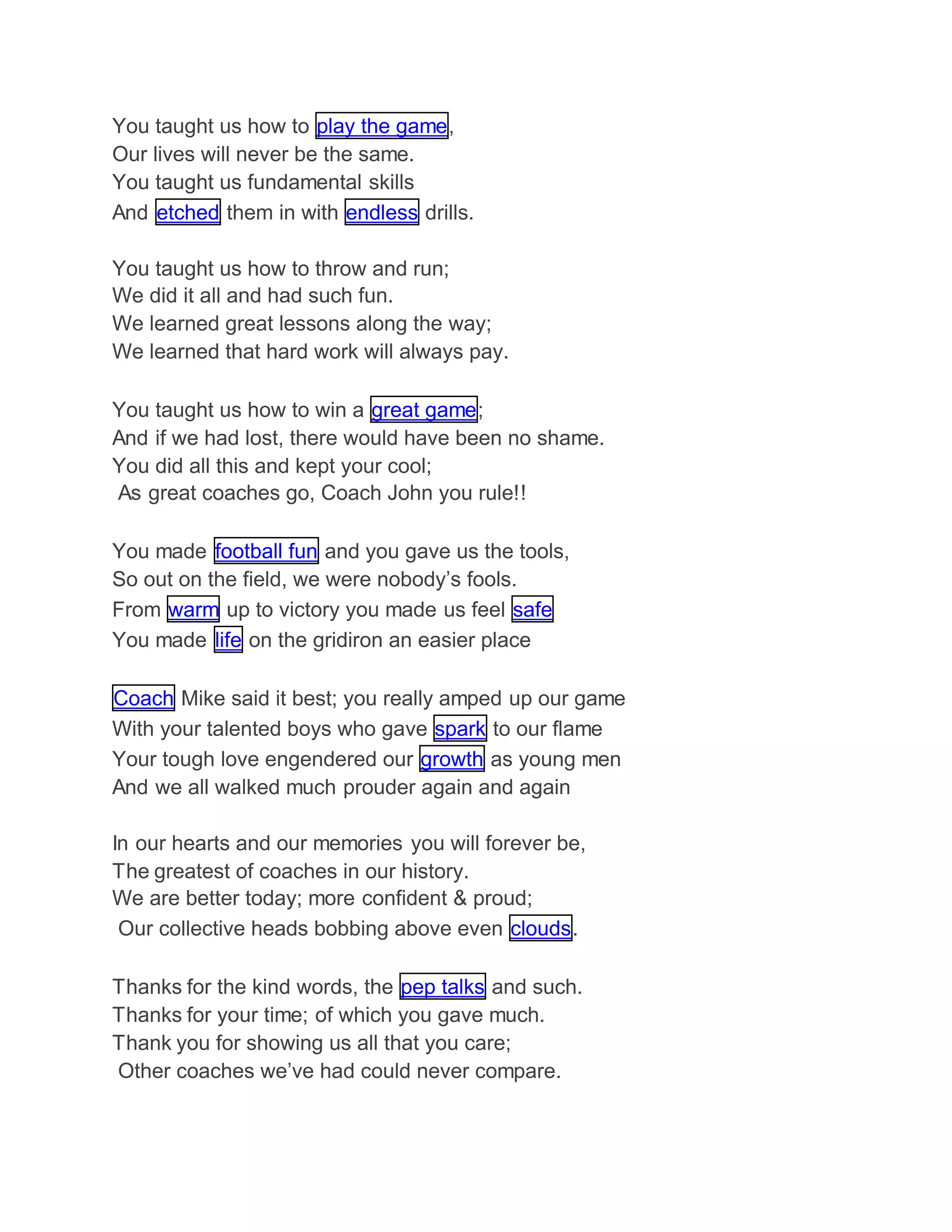 Poem for coaches | DOCX