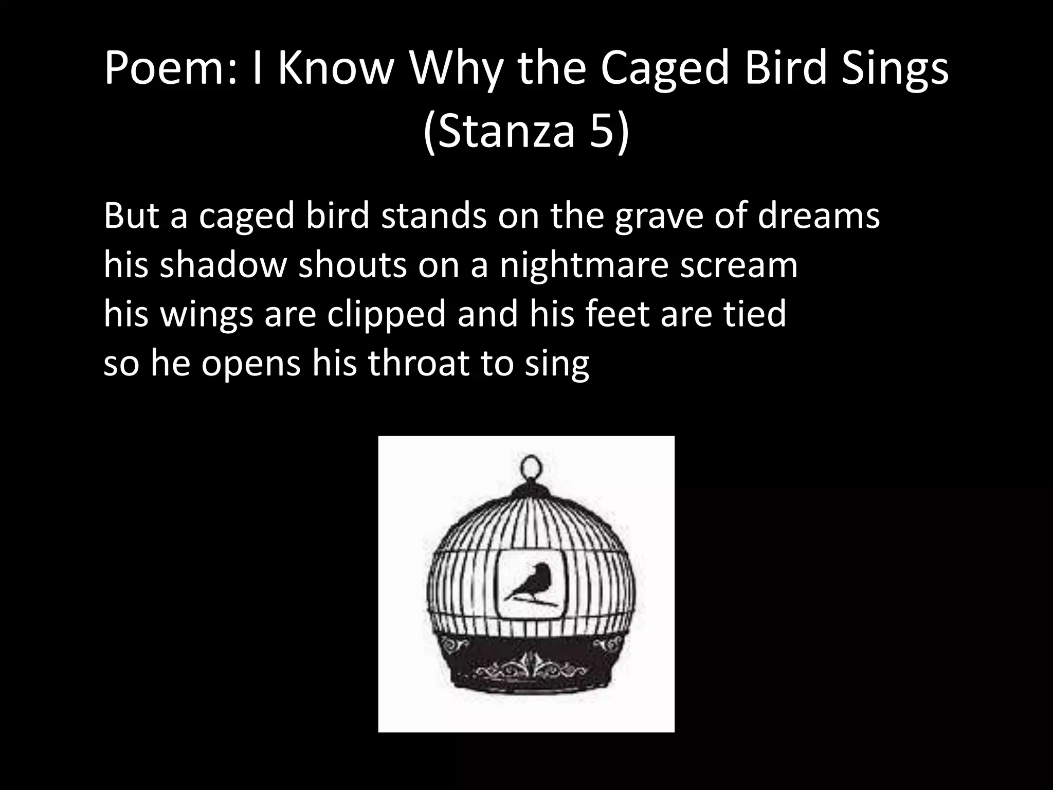 Poem I Know Why The Caged Bird Sings | PPTX