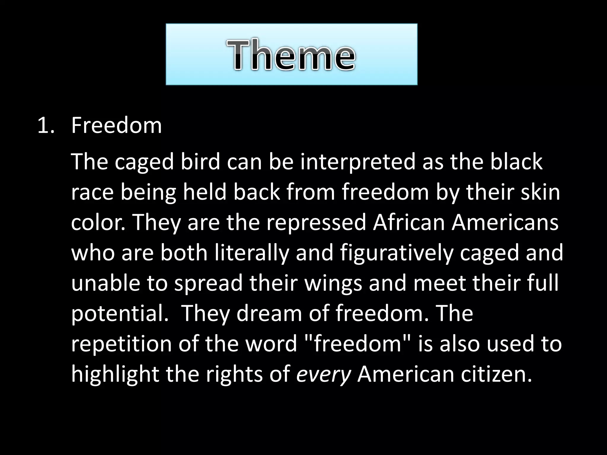 Poem I Know Why The Caged Bird Sings | PPTX