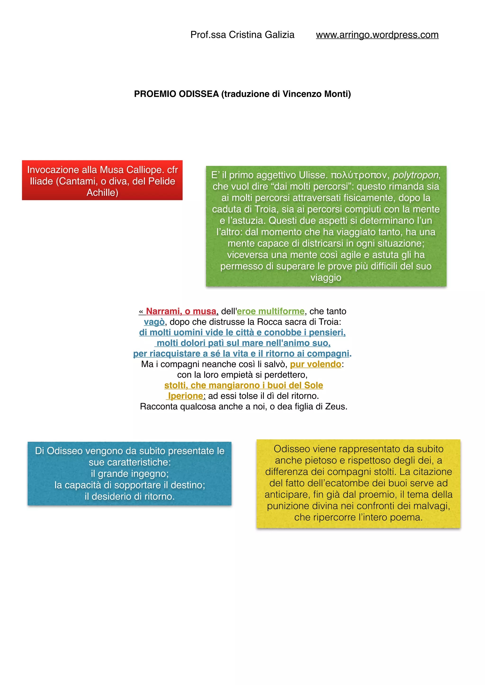 Proemio Odissea | PDF