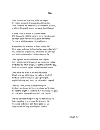 Poem; man | DOCX