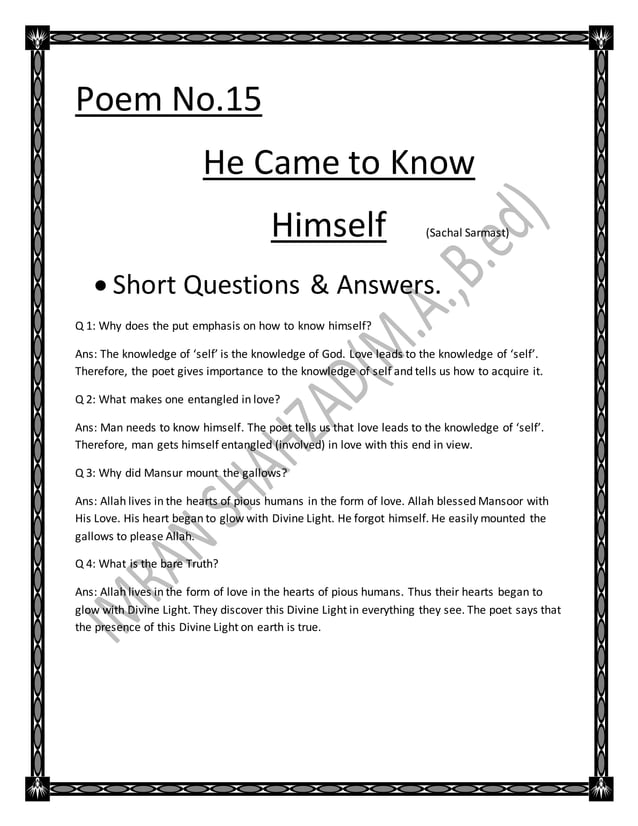 Poem no15 | PDF