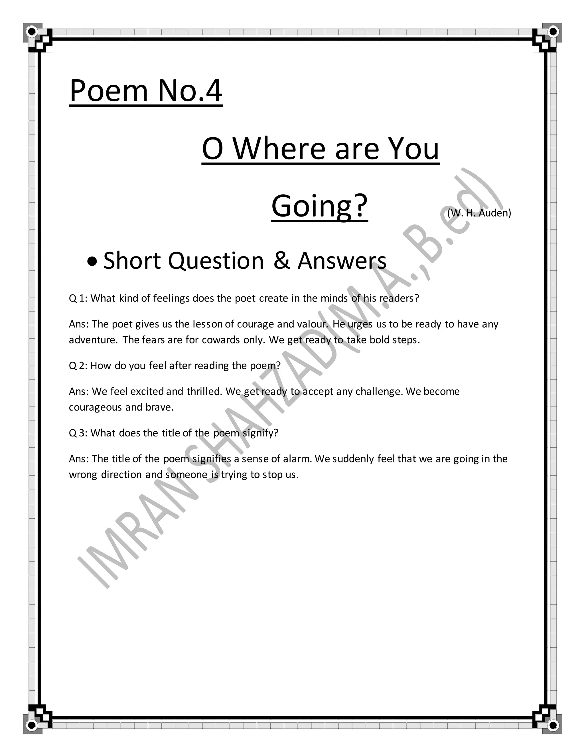 Poem no 4 | PDF
