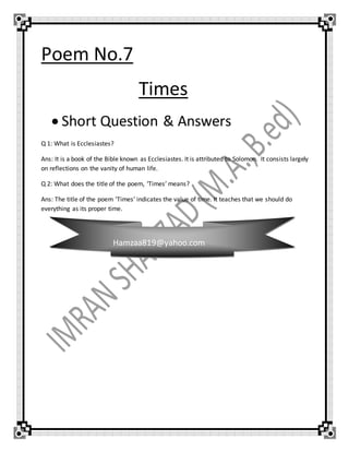 Poem no7 | DOCX