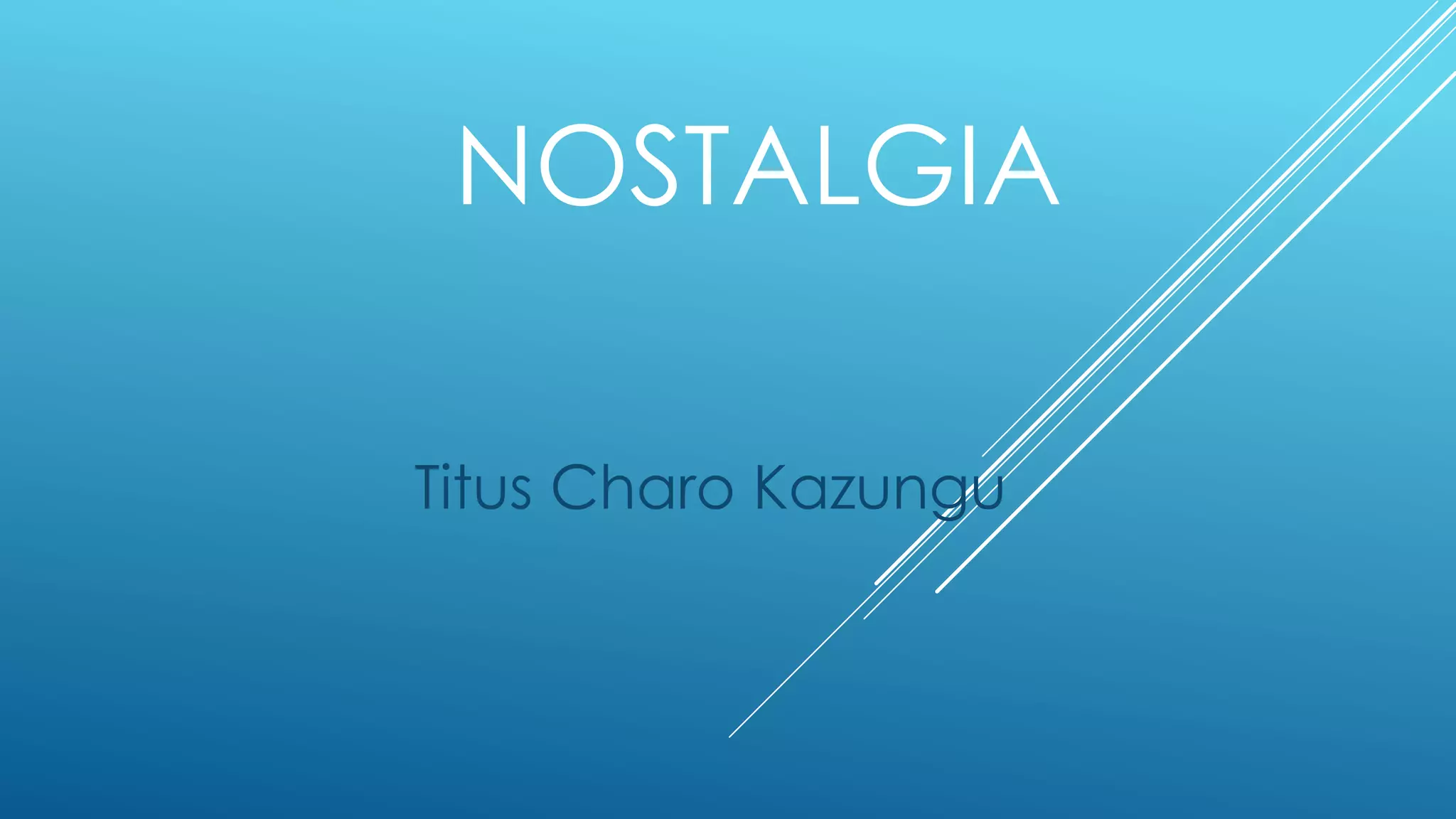 Poem nostalgia | PPT