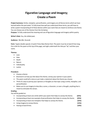 Poem Prompt Revised | PDF