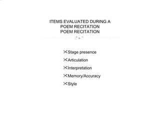 Poem recitation | PPT