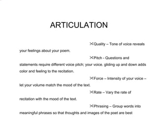 Poem recitation | PPT