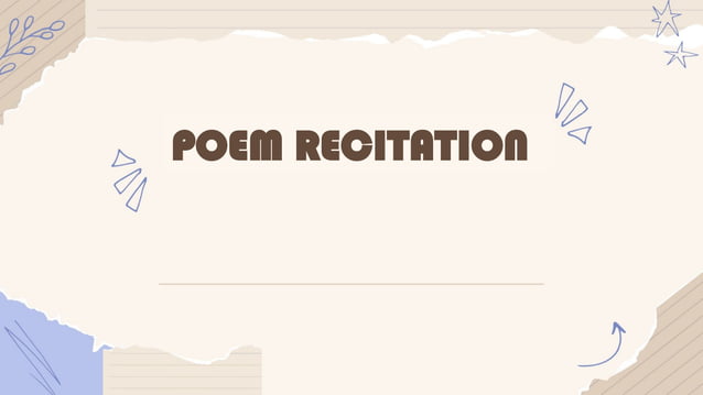 POEM RECITATION Guidelines and mechanics | PPT