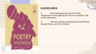 POEM RECITATION Guidelines and mechanics | PPT