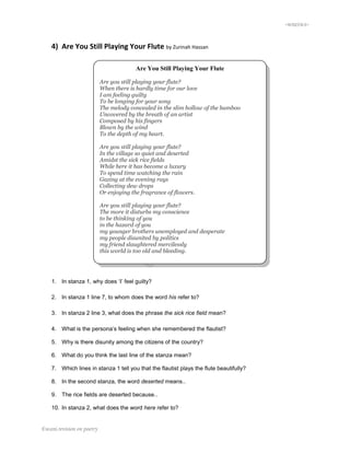 SPM Poem revision | DOCX | Weather | Science