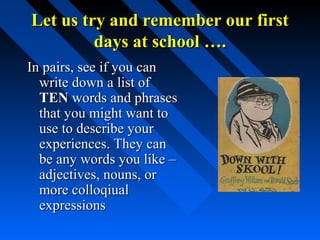 First Day at School | PPT