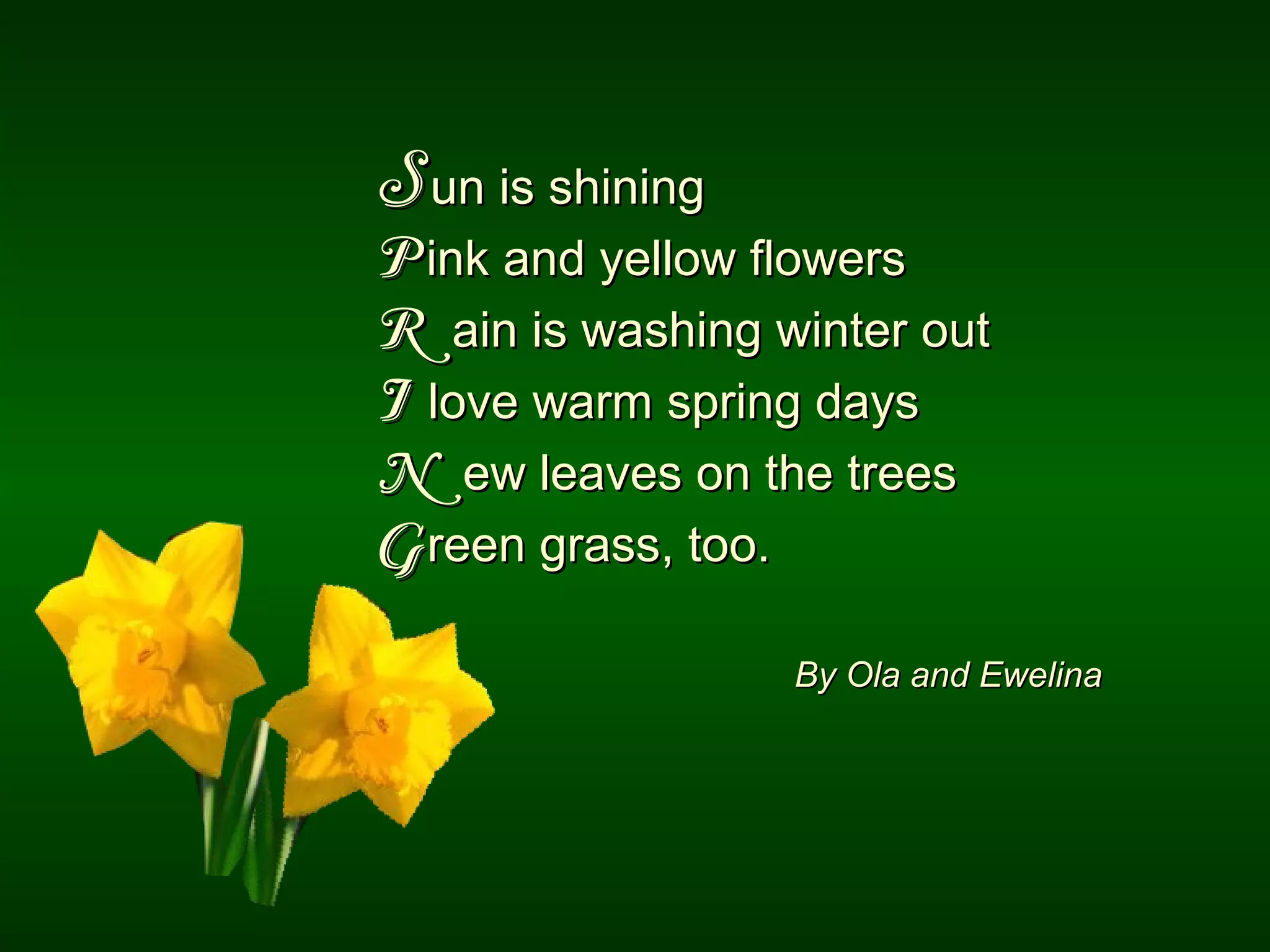 Poems about spring | PPT