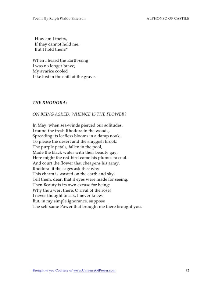 Poems By Ralph Waldo Emerson