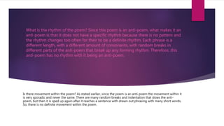 Poems and anti poems presentation | PPT