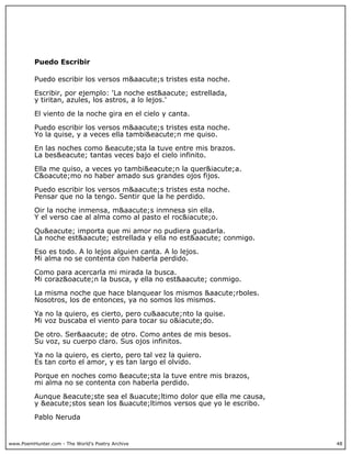 Pablo Neruda Poems En Espanol