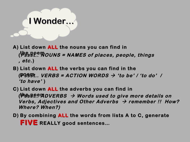Poem sec1i wonder v.autoplay | PPT