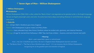 The Seven Ages of Man – William Shakespeare | PDF
