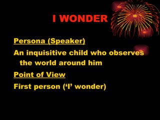 I Wonder - Jeannie Kirby | PPT