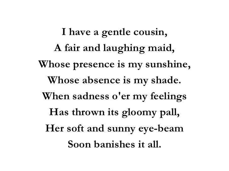 Poems About Cousins Relationships