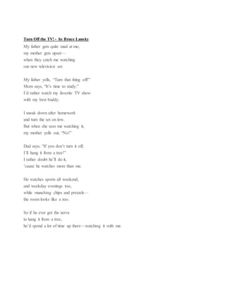 Poems for recitation | DOCX