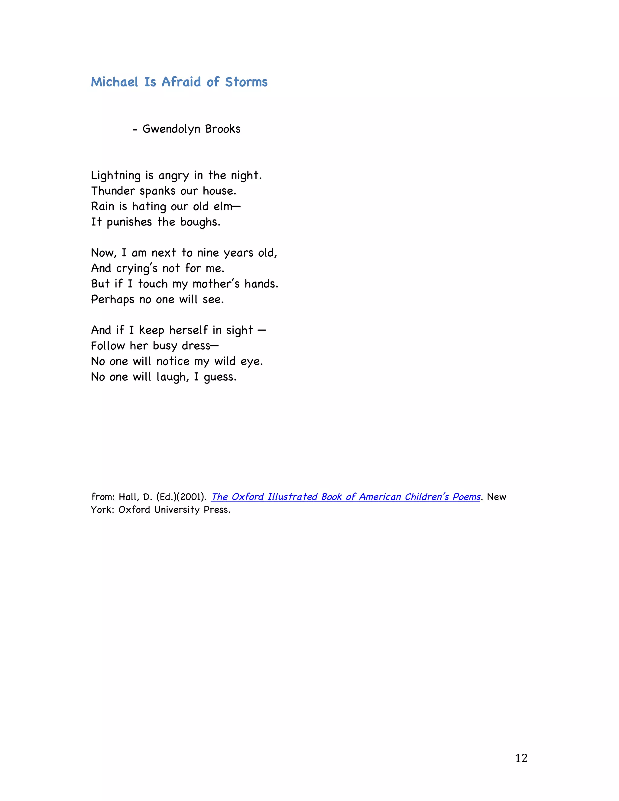 Poems for shared, choral, paired, and echo reading | PDF