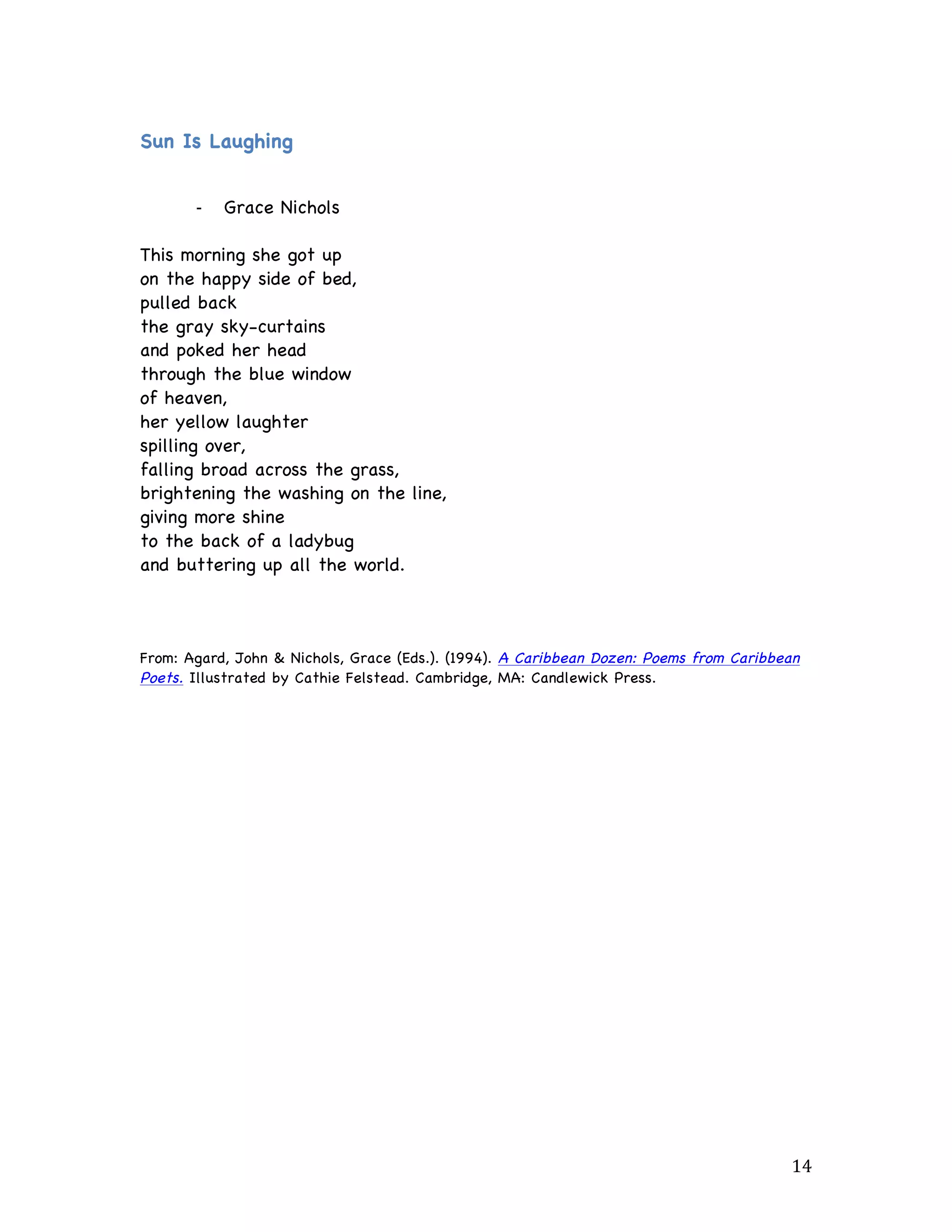 Poems for shared, choral, paired, and echo reading | PDF