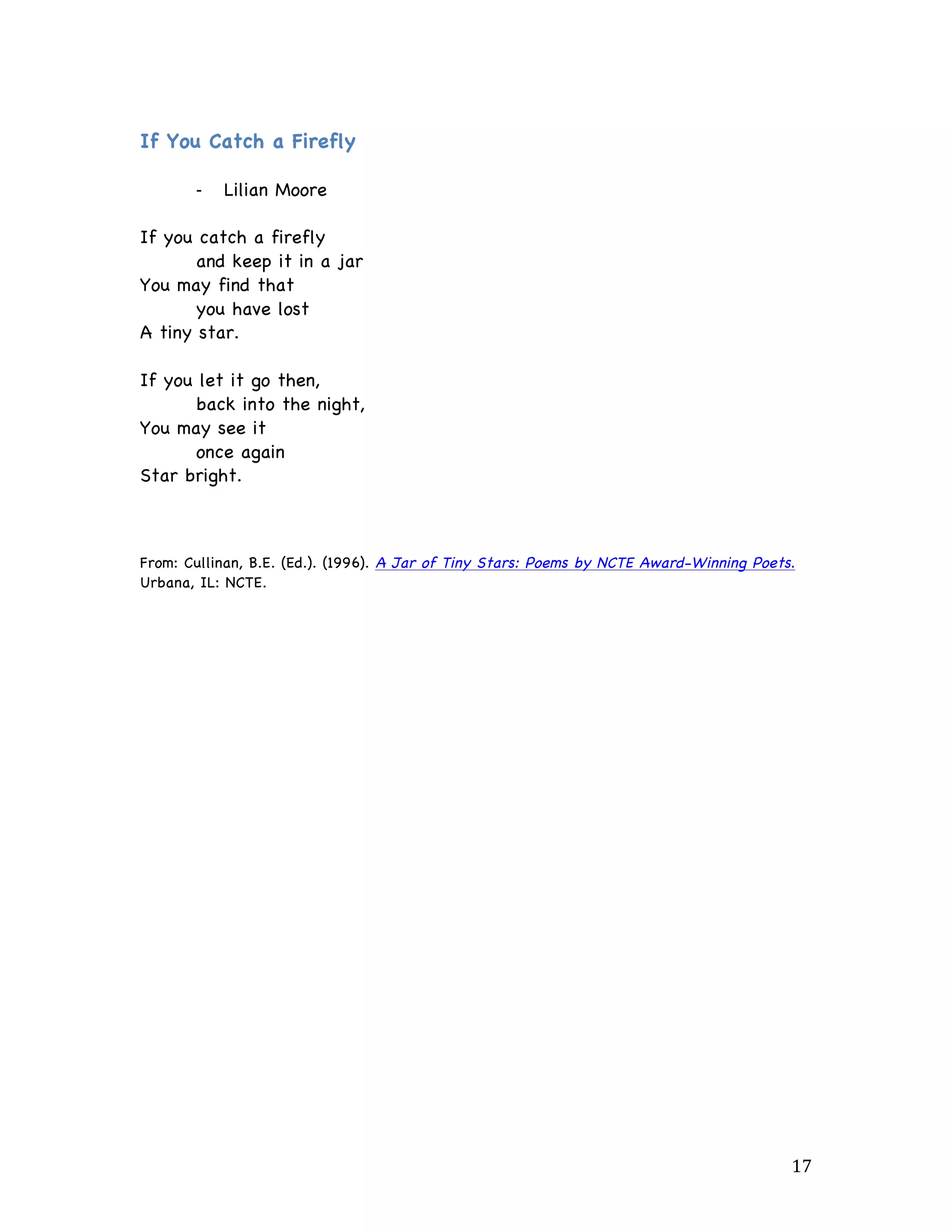 Poems for shared, choral, paired, and echo reading | PDF