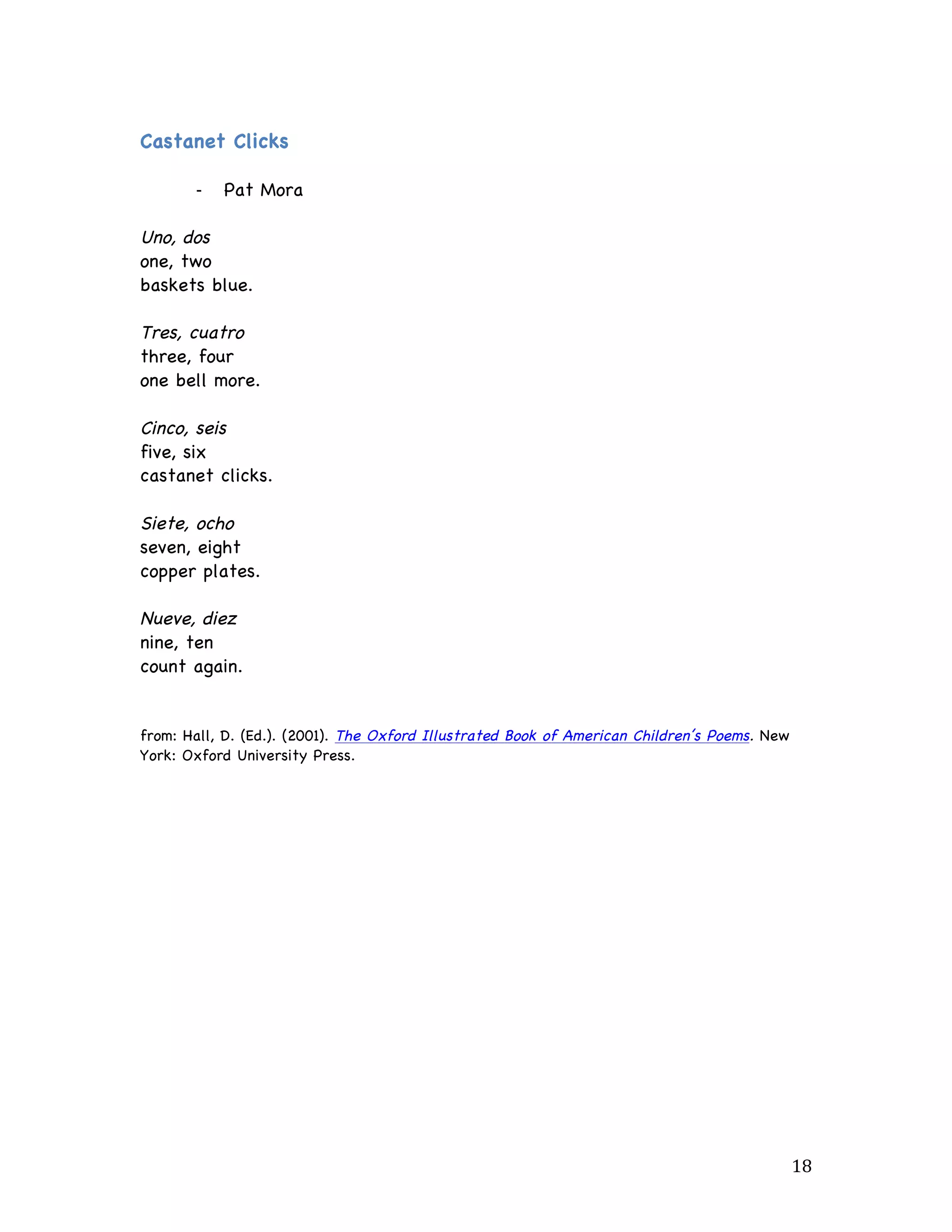 Poems for shared, choral, paired, and echo reading | PDF