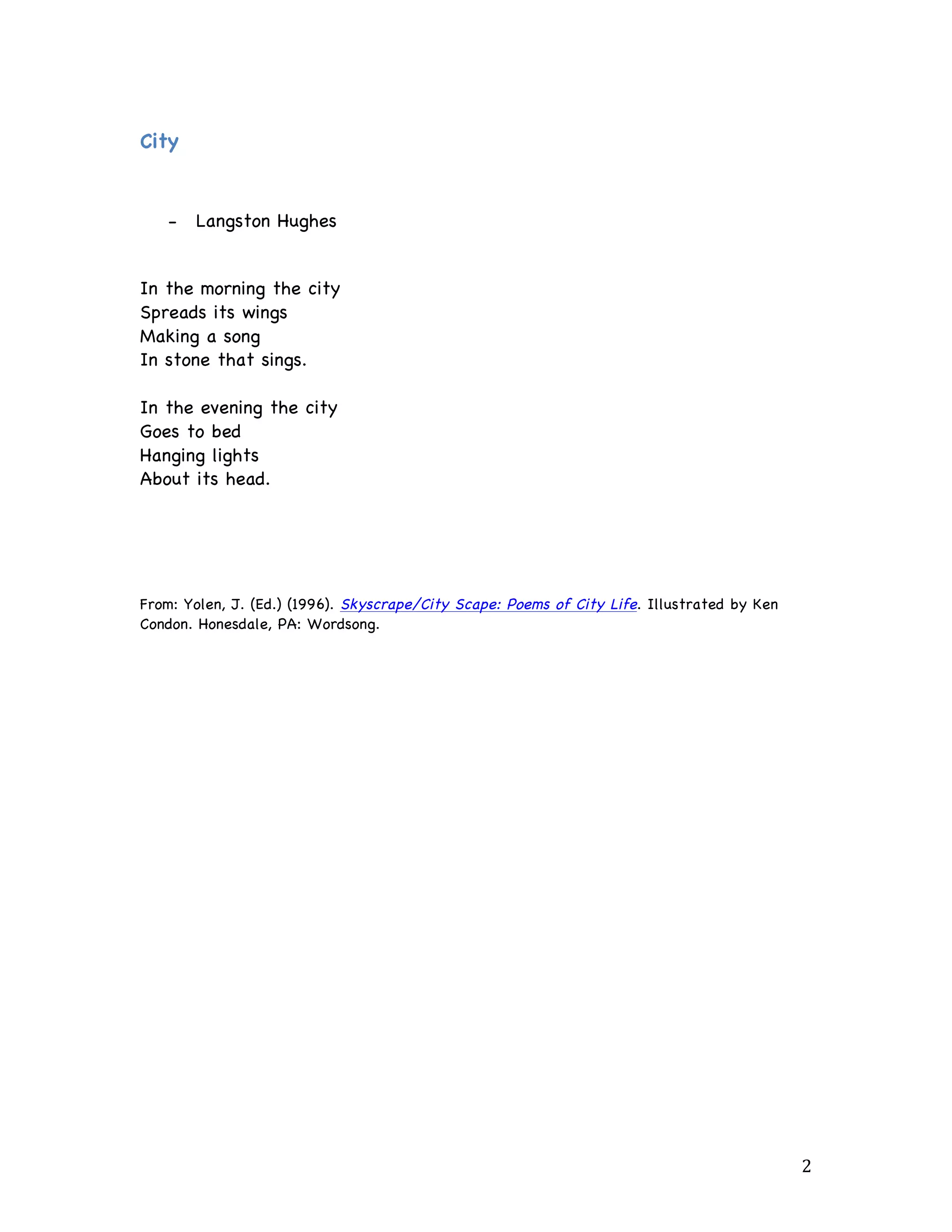 Poems for shared, choral, paired, and echo reading | PDF