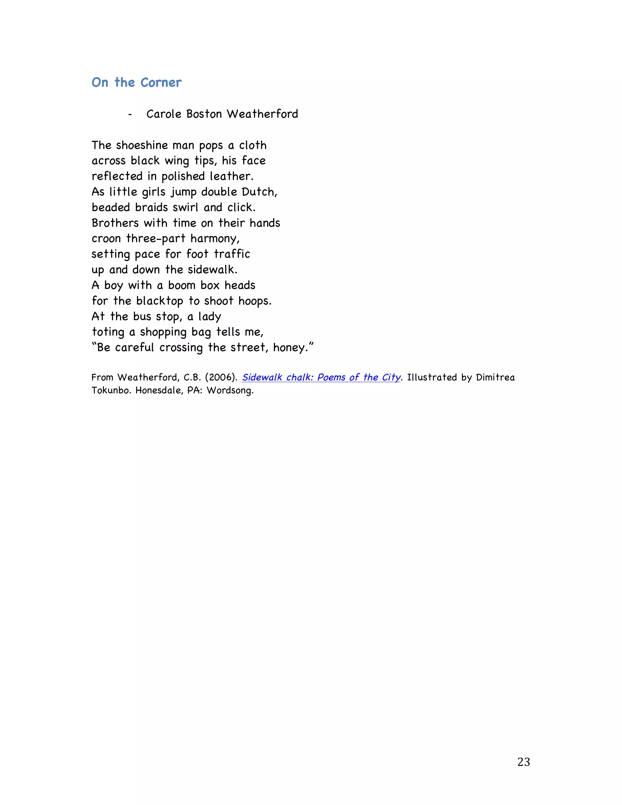 Poems for shared, choral, paired, and echo reading | PDF