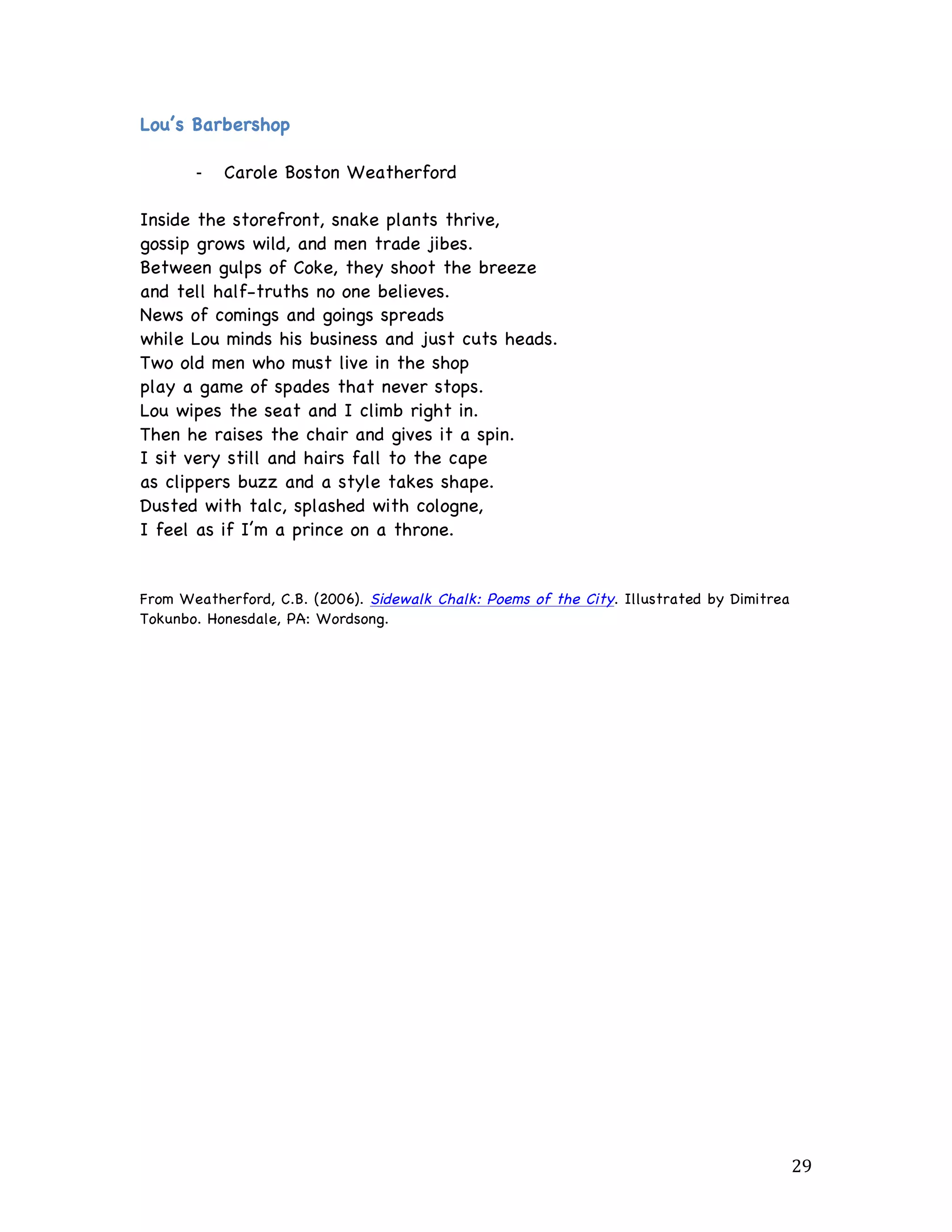 Poems for shared, choral, paired, and echo reading | PDF